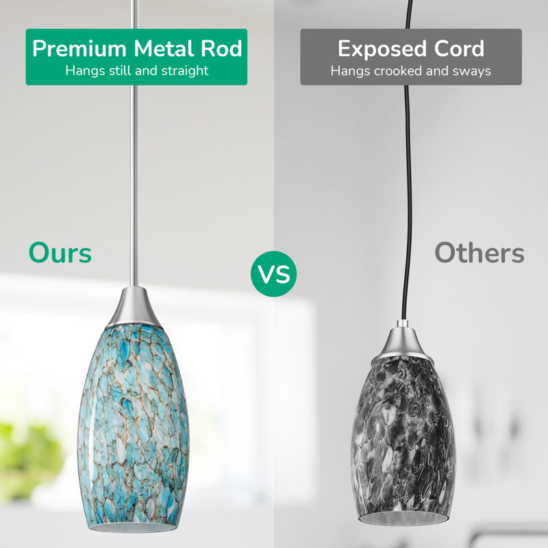 Wade Logan® Anamta 1 - Light Single Teardrop Pendant & Reviews | Wayfair