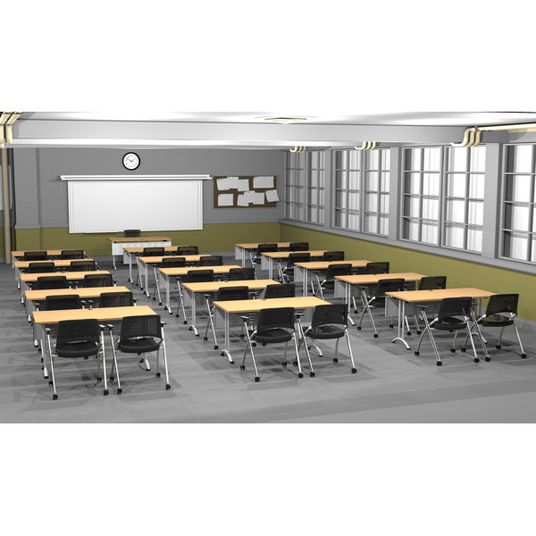 TeamWORK Tables 31 Person Training Meeting Seminar Tables with Modesty ...