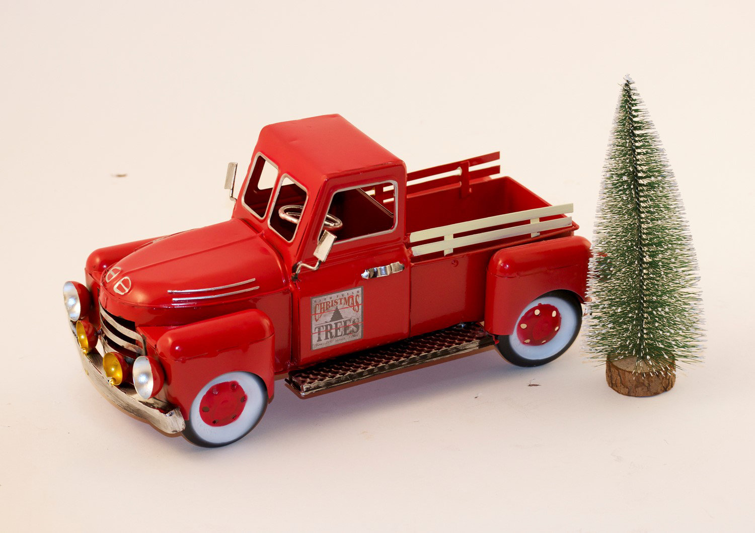 The Holiday Aisle® Red Metal Truck Decoration | Wayfair