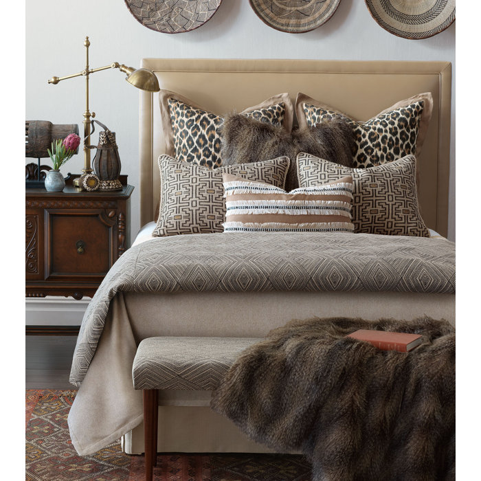 Eastern Accents Naya Beige Cotton Blend Eclectic Duvet Cover Set | Perigold