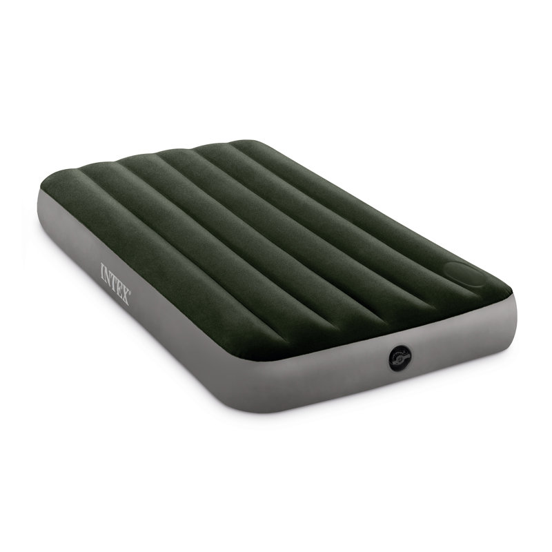 Intex Dura-Beam Standard Downy Airbed w/ Built-In Foot Pump, Twin Size ...