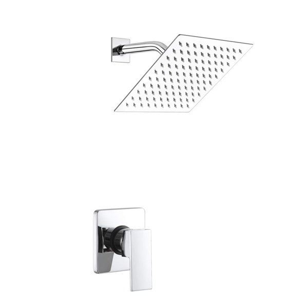 POP Sanitary ware Matte Black Shower Faucet Set, Bathroom Rainfall ...