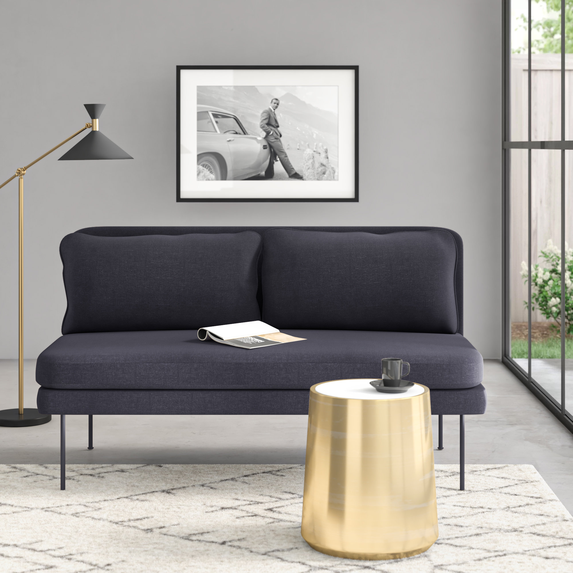 Blu Dot Bloke 60" Armless Settee | Wayfair