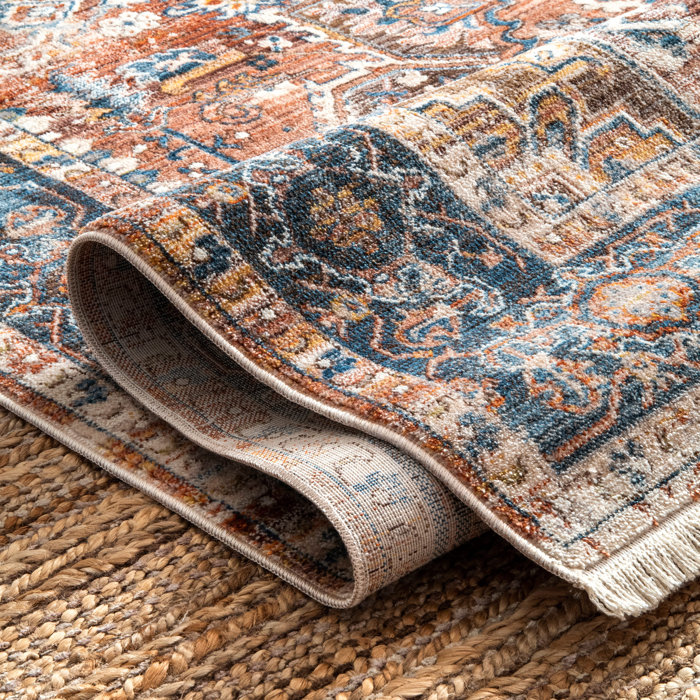 World Menagerie Cass Performance Rust Rug & Reviews | Wayfair