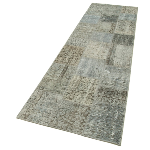 Bungalow Rose Fourtypatch Gray Patchwork Wool Cotton Handwoven ...