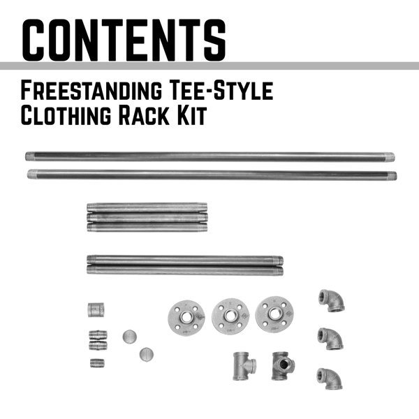 Williston Forge Pipe T-Style Freestanding Modern Industrial Clothing ...