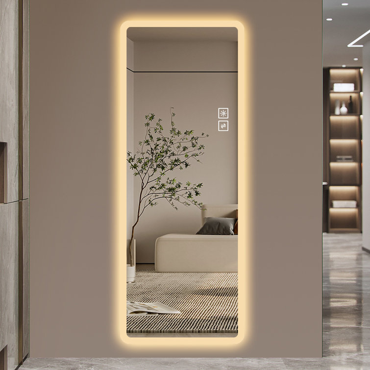 Ivy Bronx Alexxandria Rectangle LED Wall Mirror | Wayfair
