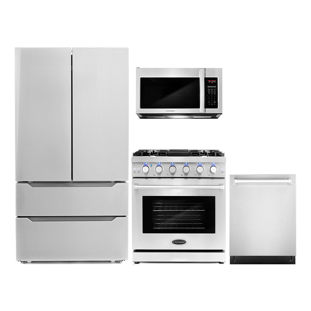 Cosmo 5 Piece Kitchen Package With French Door Refrigerator 30