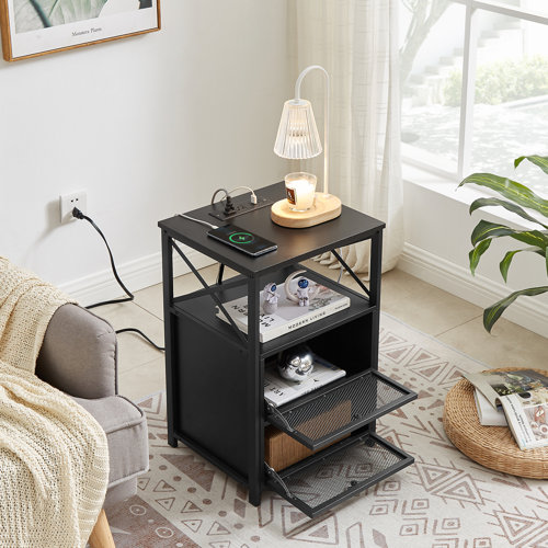 Trent Austin Design® Nightstand with Charging Station End Side Tables ...