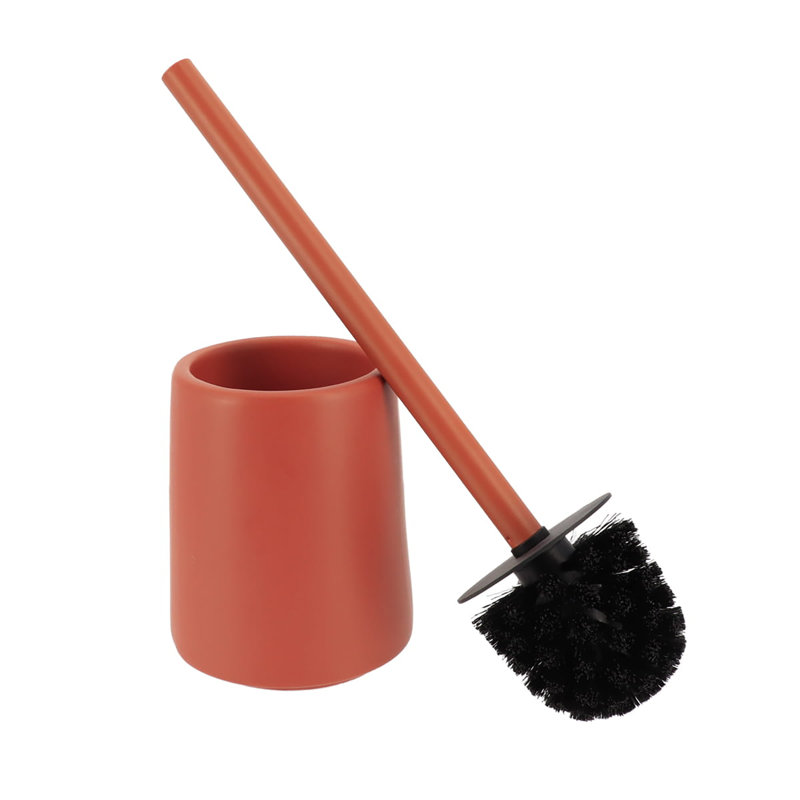 Evideco Smooth Stoneware Toilet Brush and Holder Set | Wayfair