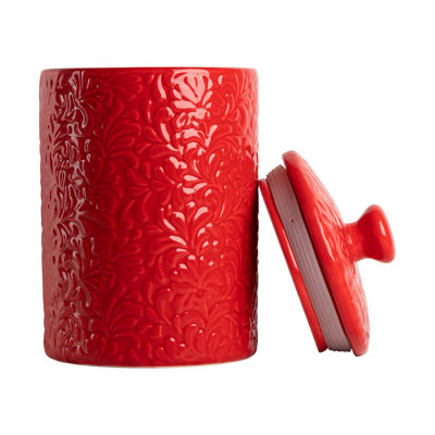 Ebern Designs Fleur Embossed 3 Piece Kitchen Canister Set & Reviews ...