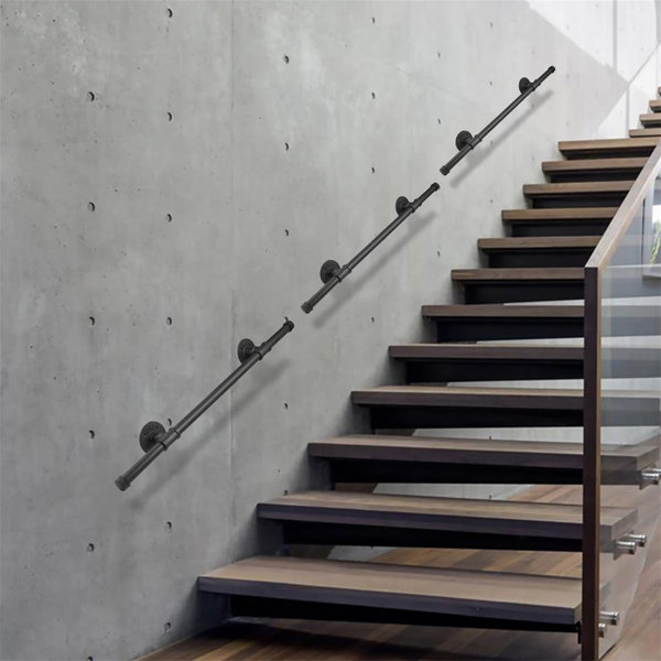 Williston Forge 1M Wall Mounted Handrail Safety Hand Rail Non-Slip ...