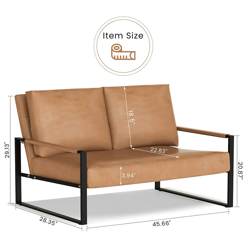 Ebern Designs Depander 45.7'' Upholstered Loveseat & Reviews | Wayfair