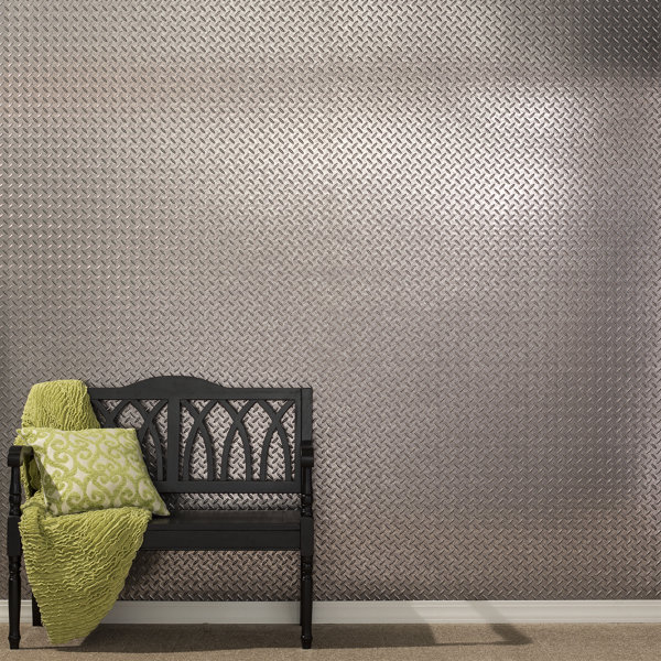 Fasade FASÄDE Diamond Plate Decorative Vinyl 4'X8' Wall Panel & Reviews ...