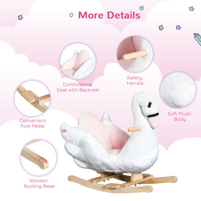 Qaba Kids Plush Toy Swan Style Rocker & Reviews | Wayfair