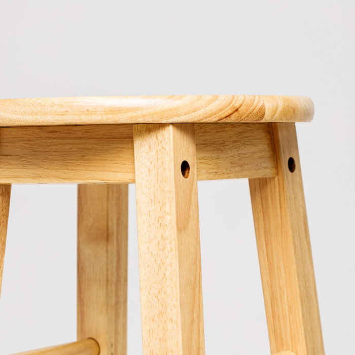 Winston Porter Robin Solid Wood Short & Bar Stool & Reviews | Wayfair