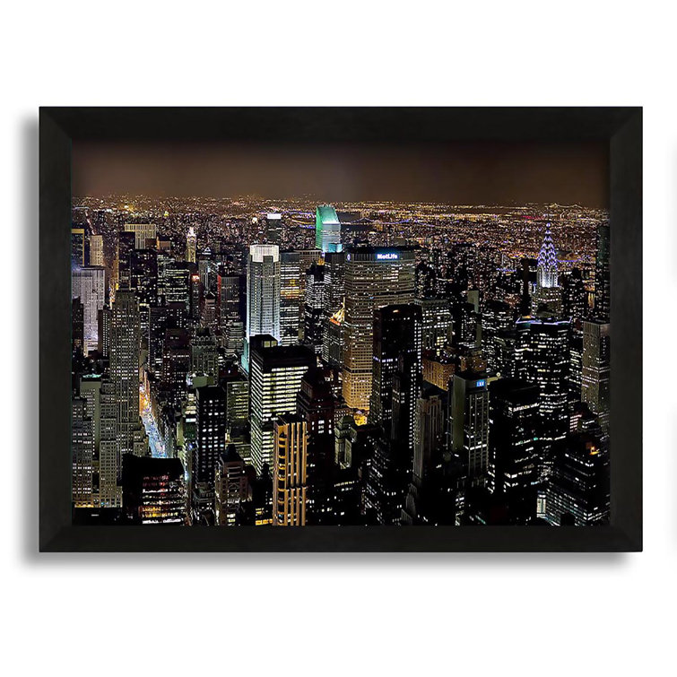 Ebern Designs The Never-Ending Night City - Picture Frame Photograph on ...
