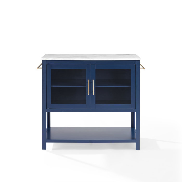 Lark Manor Alexander-Jay Marble Kitchen Island & Reviews | Wayfair
