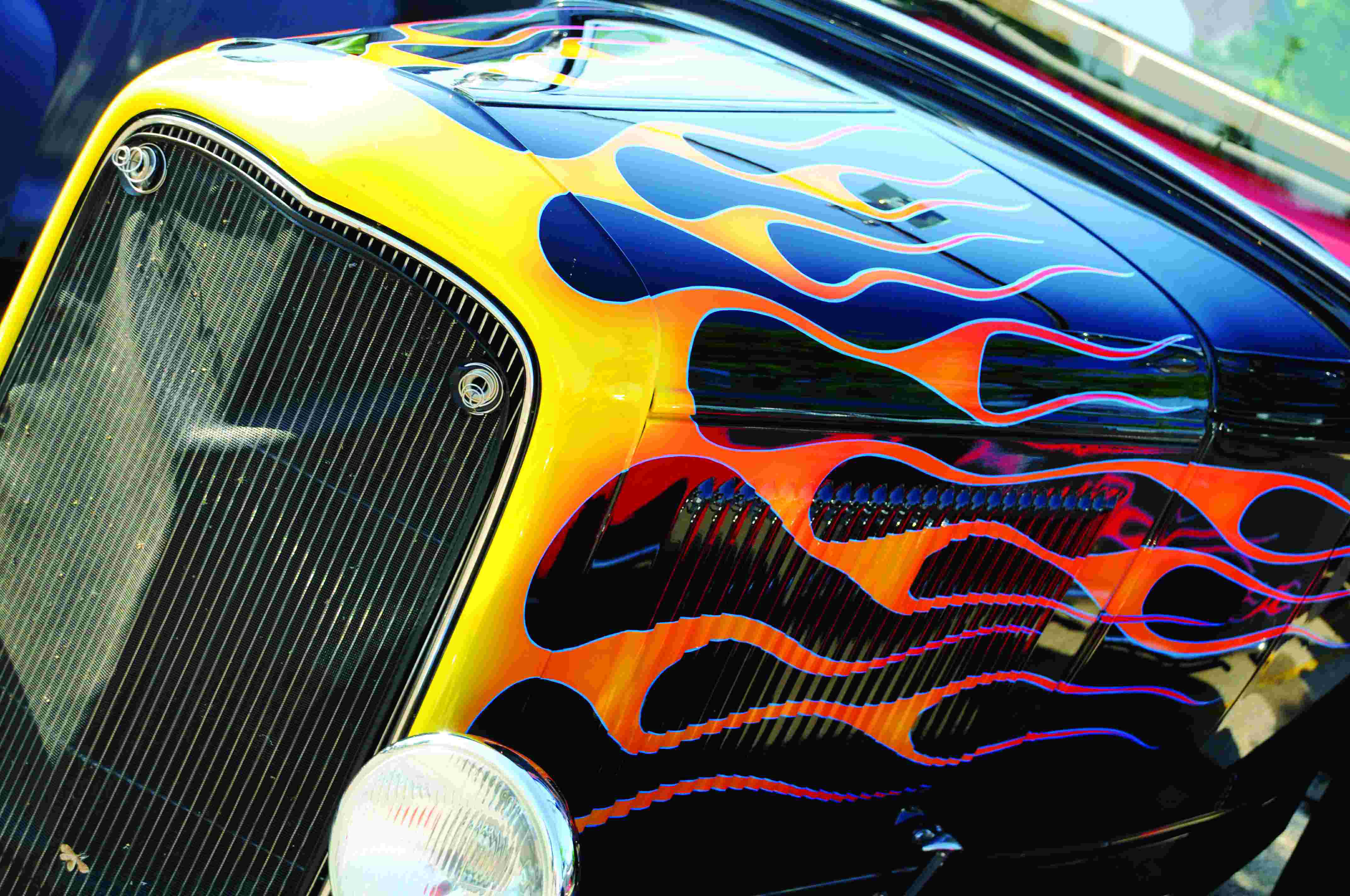 Ebern Designs Flame Car - Wrapped Canvas Photograph | Wayfair