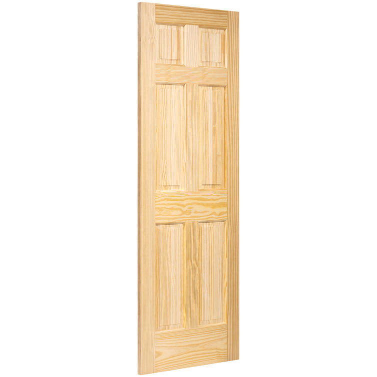 KIBY Colonial Paneled Solid Wood Unfinished Colonial Standard Door ...