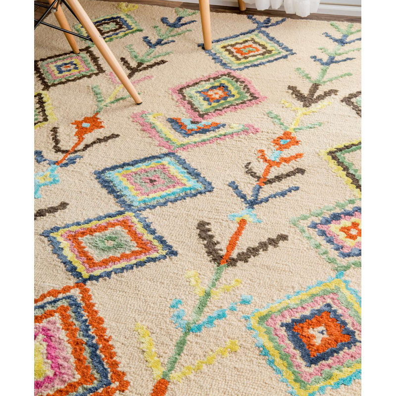 Mack & Milo™ Agostini Handmade Tufted Wool Off-White Rug & Reviews ...