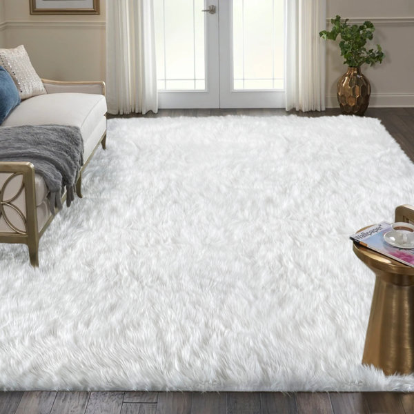 Soft Fluffy Carpet Geometric Area Rug Shaggy Floor Mat Anti-slip ...