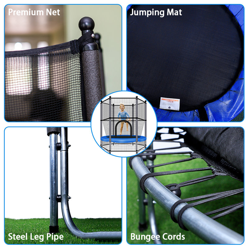 Jump Tastic Trampoline Jump Tastic 4.7' Round Toddler Trampoline ...