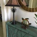 Bay Isle Home Turbeville Rustic Metal and Capiz Shell Table Top Turtle ...