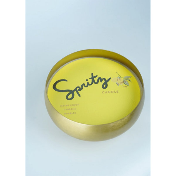 Everly Quinn Company Natural Soy Candle Gold Bowl, Spritz Candle Scent ...
