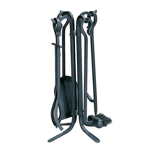 Williston Forge Koster 4-Piece Fireplace Tool Set & Reviews | Wayfair