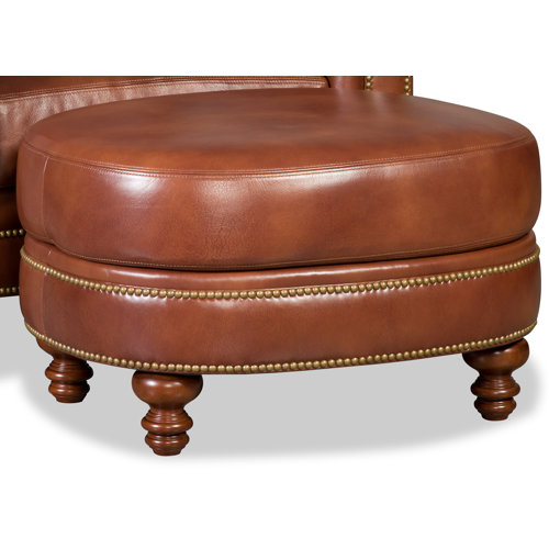 Bradington-Young Richardson Leather Ottoman & Reviews | Wayfair