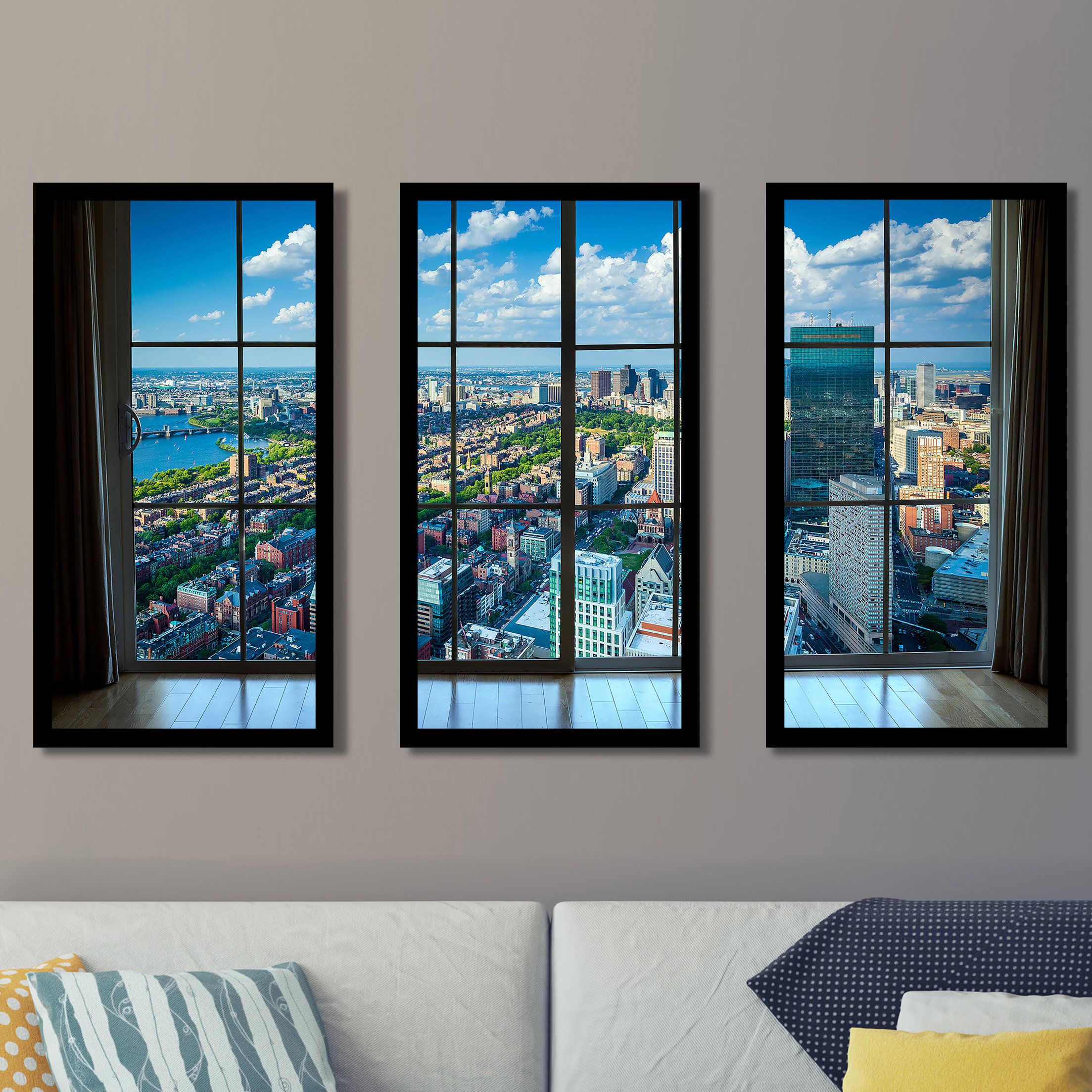 Ebern Designs Back Bay, In Boston, Massachusetts Window - 3 Piece ...