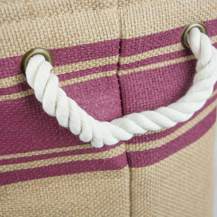 Breakwater Bay Border Burlap Fabric Bin & Reviews | Wayfair