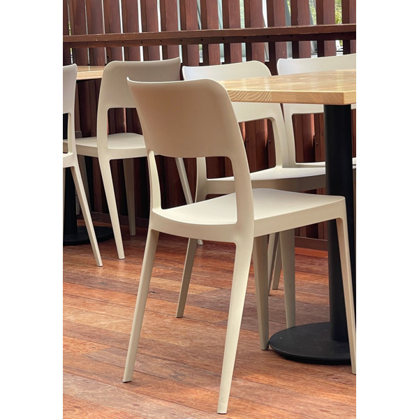 Midj Nene Outdoor Stackable Dining Side Chair with Cushion | Wayfair