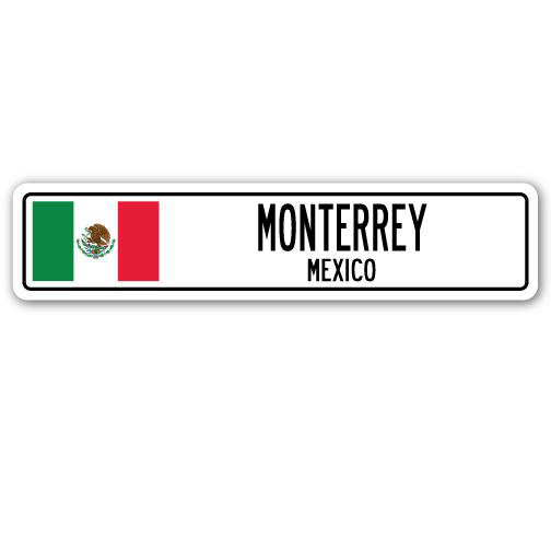 Bless international Monterrey, Mexico Flag Aluminum Street Sign | Wayfair