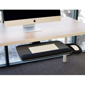 Mount-It! Adjustable Under Desk Keyboard Tray & Mouse Drawer Platform ...