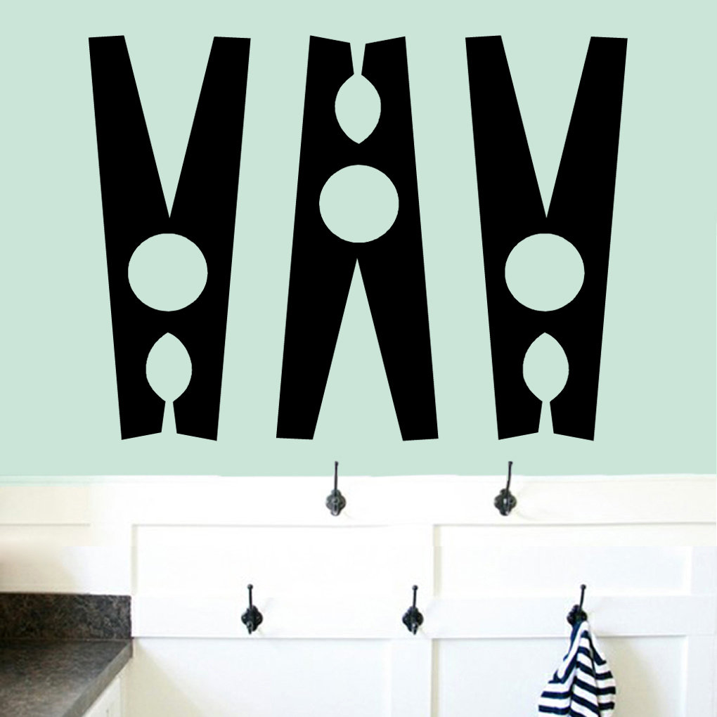 SweetumsWallDecals Clothes Pin Wall Decal | Wayfair