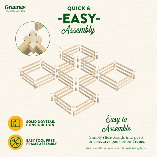 Greenes Fence Jaxon 12 ft x 12 ft Cedar Raised Garden & Reviews | Wayfair