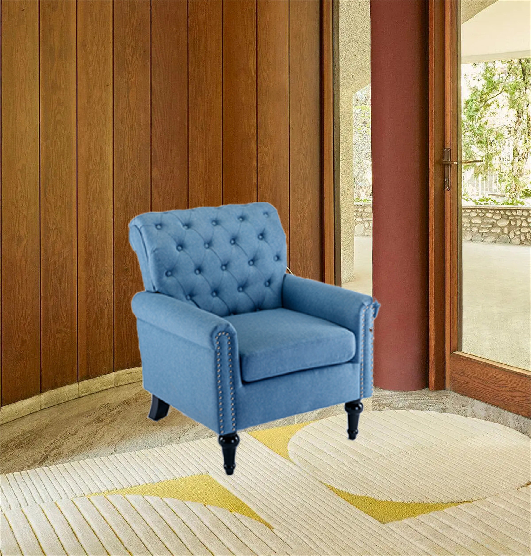 Alcott Hill® Linen Upholstered Single Sofa | Wayfair