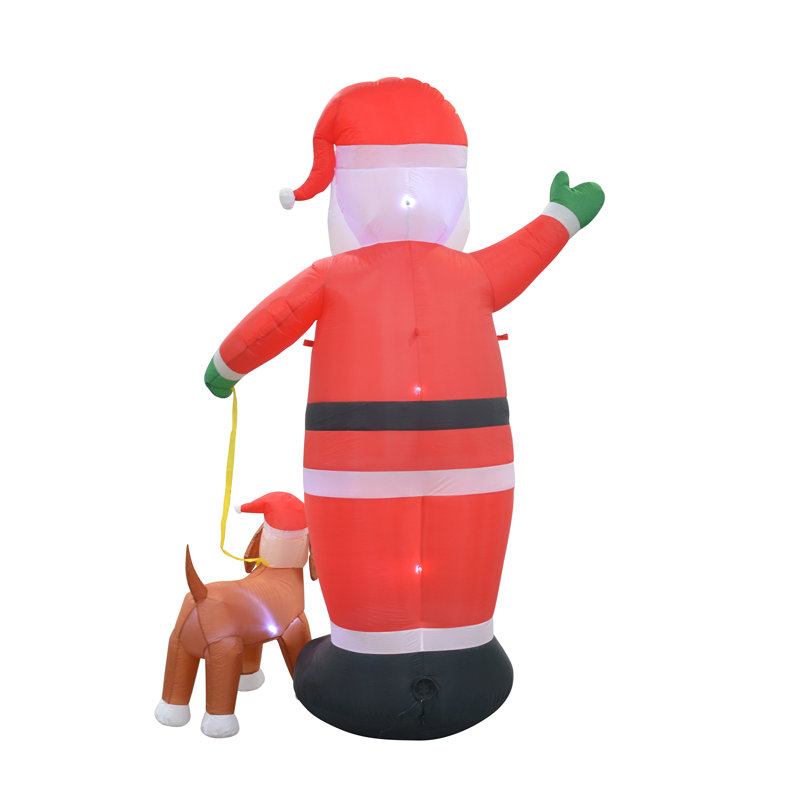 The Holiday Aisle® Santa and Labrador Dog Inflatable & Reviews | Wayfair