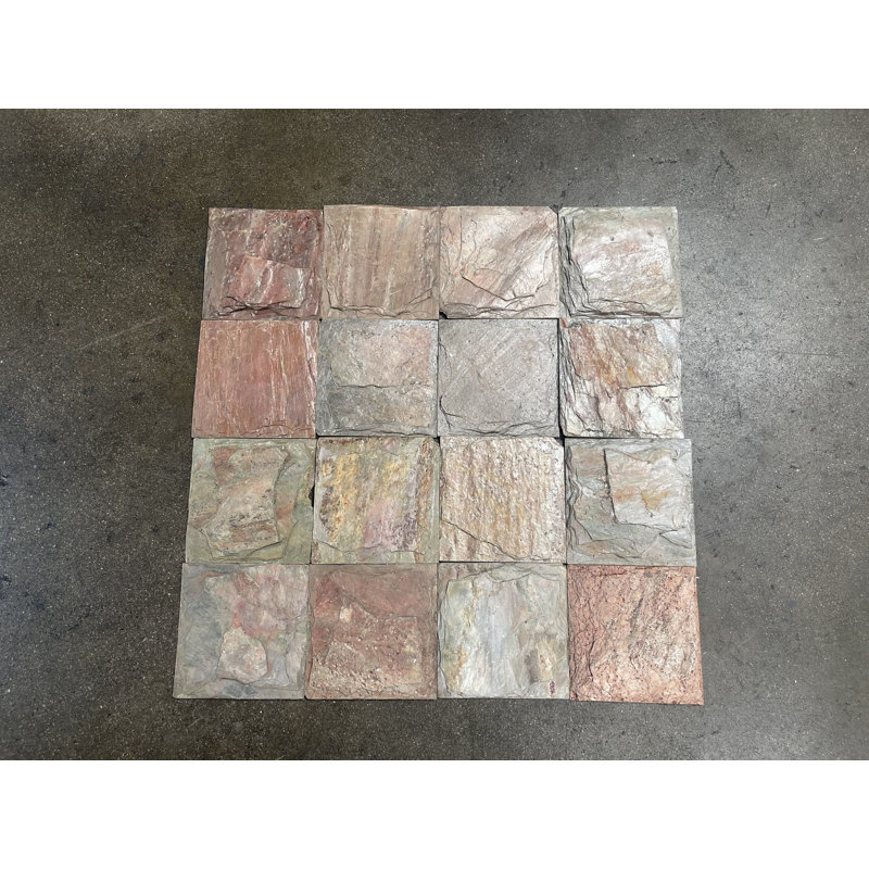 Stone & Tile Shoppe, Inc. Copper Chiseled 6" x 6" Slate Stone Look Wall ...