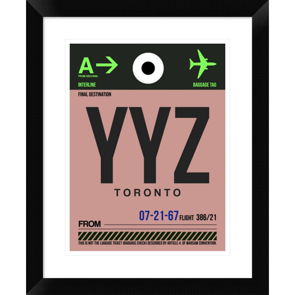 Naxart YYZ Toronto Luggage Tag 2 - Picture Frame Graphic Art | Wayfair