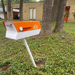ModboxUSA Modern 2 Tone Post Mounted Mailbox & Reviews | Wayfair