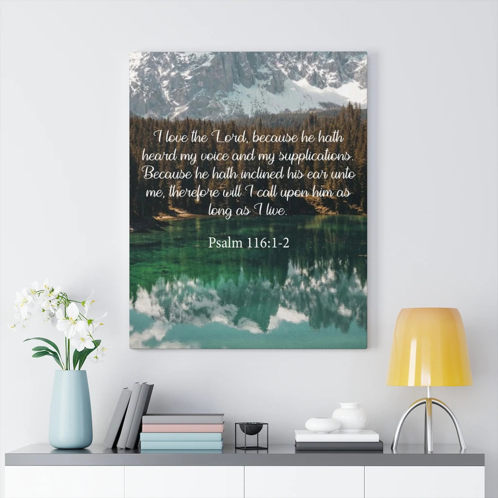 Trinx I Love The Lord Psalm 116:1-2 Christian Home Décor Wall Art ...