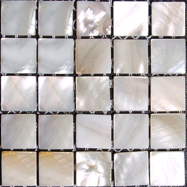 Matrix-Z SeaTile 0.6" x 0.6" Seashell Grid Mosaic Wall & Floor Tile ...
