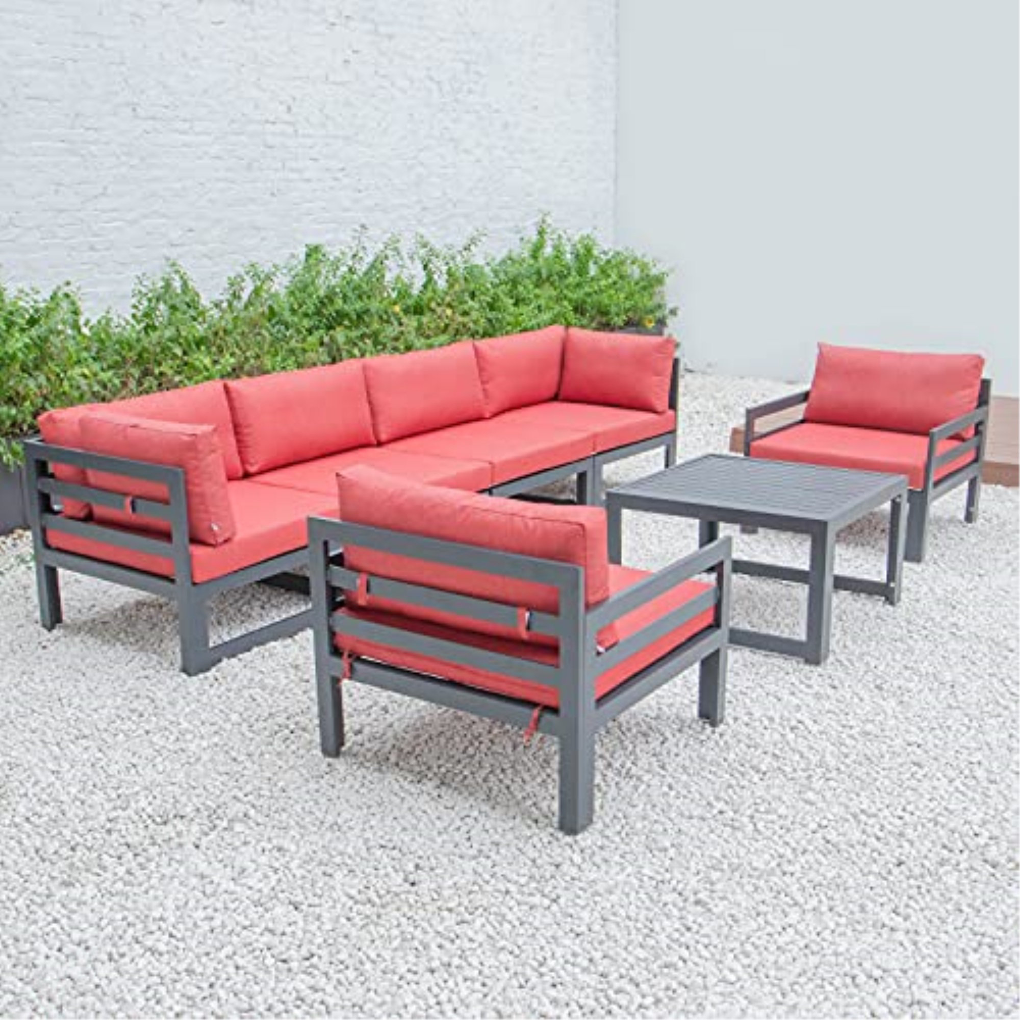 Latitude Run® Chelsea Metal 6 - Person Seating Group with Cushions ...