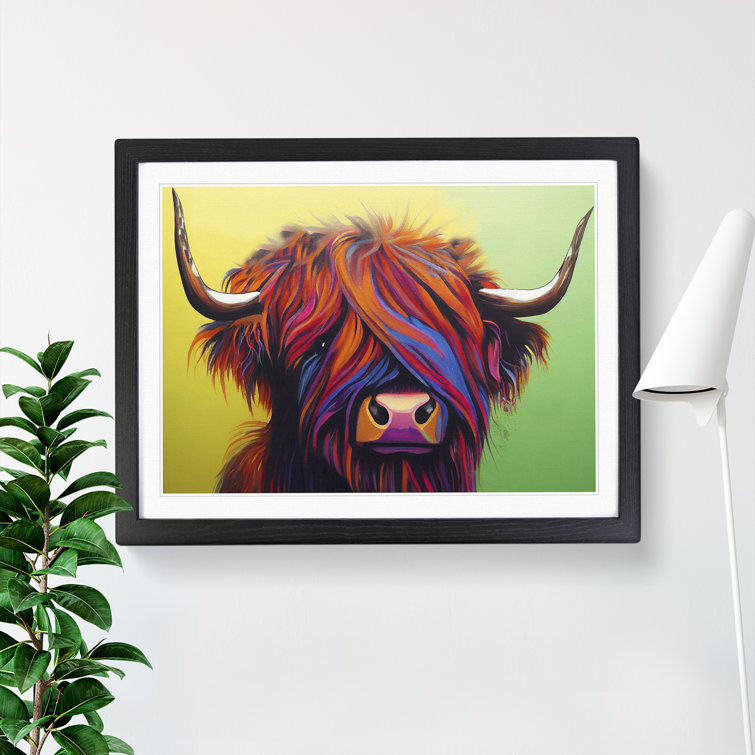 Natur Pur XH1022-1013X Attractive Highland Cow - Picture Frame Painting ...