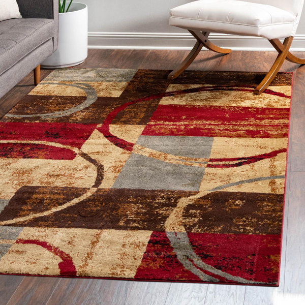 Williston Forge Adetomiwa Geometric Area Rug in Multi & Reviews | Wayfair