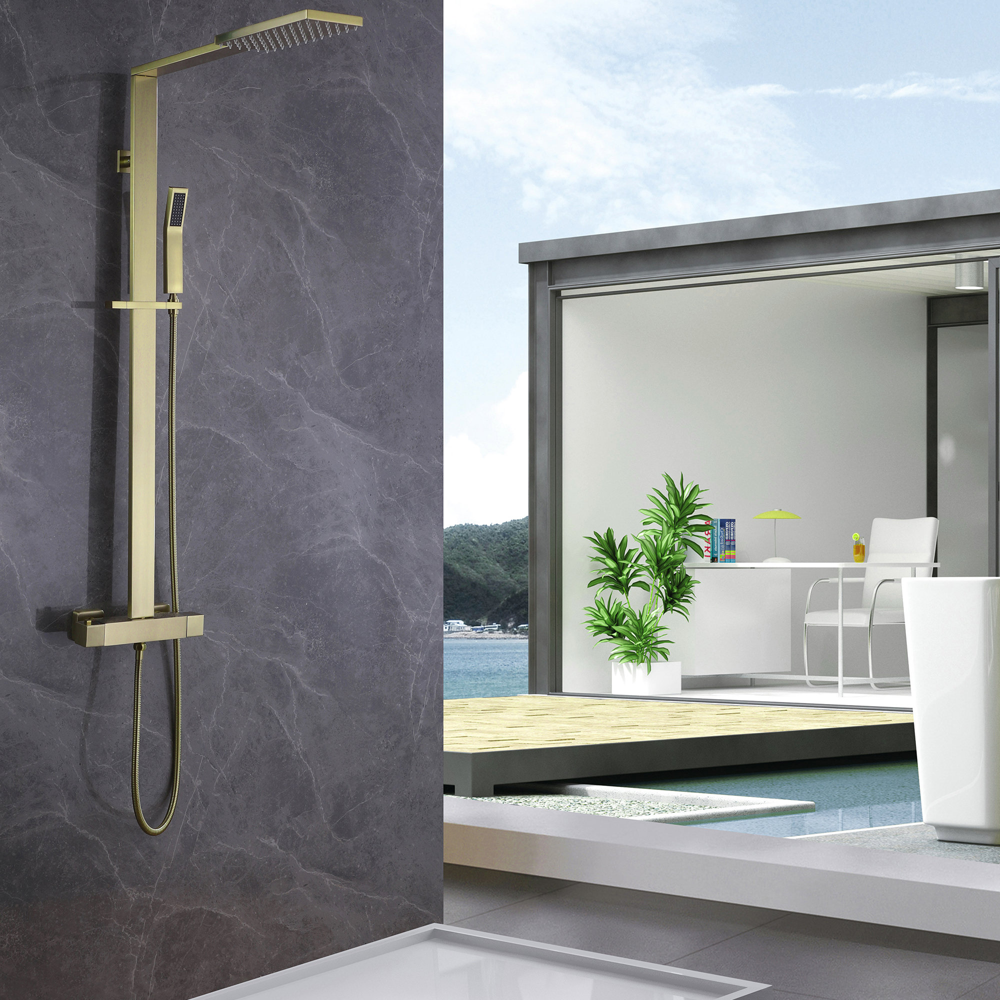 Selected Double Handles Complete Shower System | Wayfair