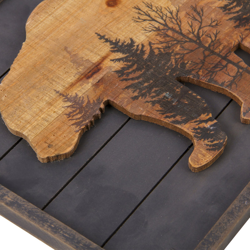 Millwood Pines Rustic Grizzly Bear Wall Décor & Reviews | Wayfair